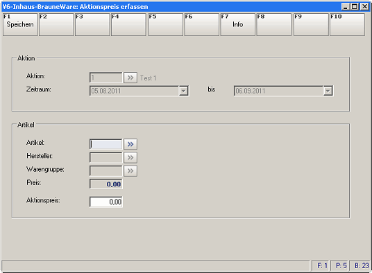 Verkaufspreis-Aktionen